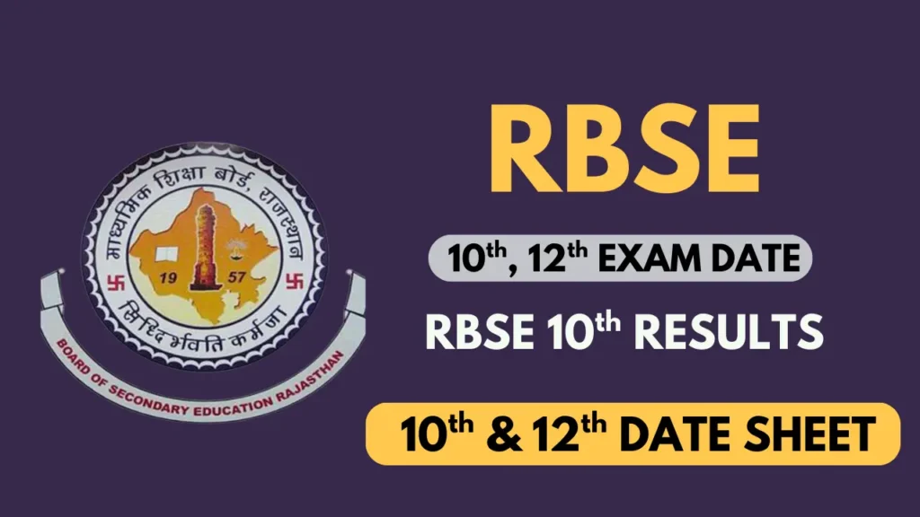 RBSE Class 10, 12 Time Table 2026: Rajasthan Board Exam Date Sheet PDF